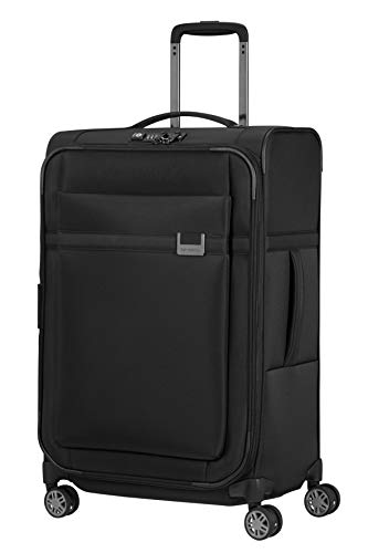 Samsonite Airea Luggage- Suitcase, Spinner M Expandable (67 cm - 81.5 L), Black (Black)