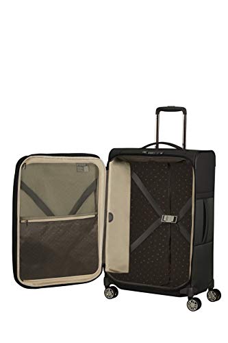 Samsonite Airea Luggage- Suitcase, Spinner M Expandable (67 cm - 81.5 L), Black (Black)