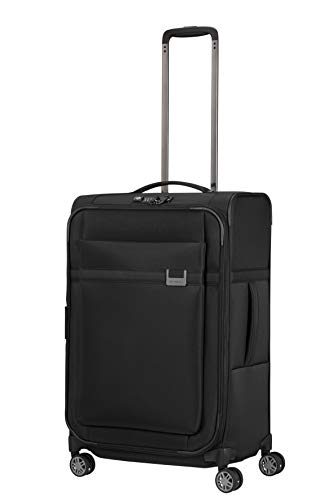 Samsonite Airea Luggage- Suitcase, Spinner M Expandable (67 cm - 81.5 L), Black (Black)