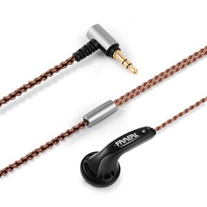 faaeal headphones iris 2.0 without mic version,wired earphones with 3.5mm plug,durable wired ear buds with dynamic crystal clear sound,good bass earbuds,for smartphones/pc/tablet and more (black)