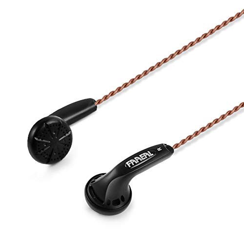 FAAEAL Headphones Iris 2.0 Without Mic Version,Wired Earphones with 3.5mm Plug,Durable Wired Ear Buds with Dynamic Crystal Clear Sound,Good Bass Earbuds,for Smartphones/PC/Tablet and More (Black)