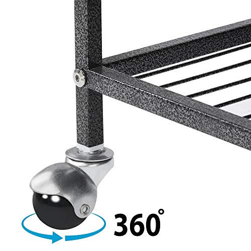 Yaheetech Rolling 2-Story Ferret Cage Small Animal Cage for Chinchilla Adult Rats Metal Critter Nation Cage w/ 2 Removable Ramps/Platforms Black