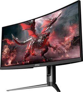 msi mag301cr2, 30" gaming monitor, 2560 x 1080 (uwfhd), va, 200hz, freesync, hdr ready hdmi, displayport, usb c, tilt, swivel, height adjustable,black