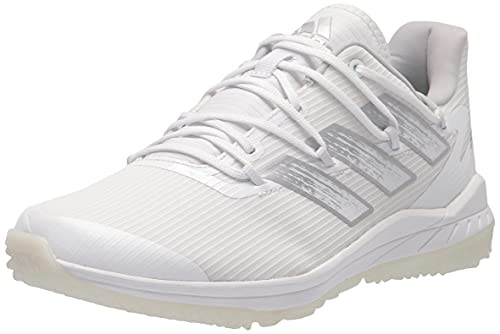 adidas Men's Adizero Afterburner 8 Turf Baseball Shoe, White/Silver Metallic/Team Light Grey, 10.5