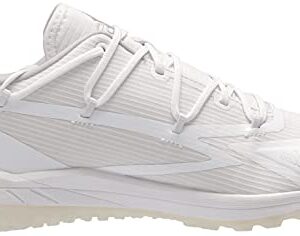 adidas Men's Adizero Afterburner 8 Turf Baseball Shoe, White/Silver Metallic/Team Light Grey, 10.5