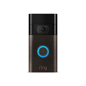 ring video doorbell – 1080p hd video, improved motion detection, easy installation – venetian bronze