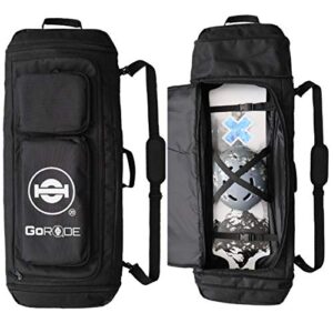 goride elite electric longboard skateboard backpack bag carrier with laptop holder (black)