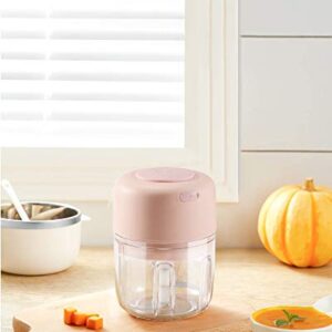 AYOTEE Cordless Electric Small Food Processor, Mini Food Chopper For Garlic Veggie Vegetables Fruit, Salad Mincing & Puree, Kitchen, 1 Cup 250ML, BPA free, Pink