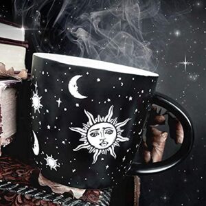 Rogue + Wolf Coffee Mug (Celestial) Halloween Decor Spooky Gifts Ghost Cool Mugs for Women & Men Witch Goth Accessories Hocus Pocus Gothic Witchy Witchcraft Supplies Tea Creepy Cup - 14.2oz / 420ml