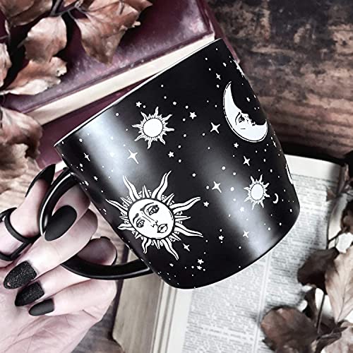 Rogue + Wolf Coffee Mug (Celestial) Halloween Decor Spooky Gifts Ghost Cool Mugs for Women & Men Witch Goth Accessories Hocus Pocus Gothic Witchy Witchcraft Supplies Tea Creepy Cup - 14.2oz / 420ml