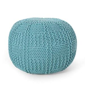 christopher knight home hortense pouf, blue