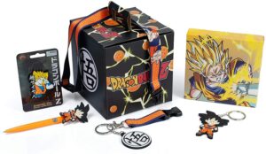 just funky dragon ball z goku collector looksee box items | geeky gift box | 5 themed toy collectibles