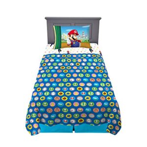 franco kids bedding super soft microfiber sheet set, twin, mario