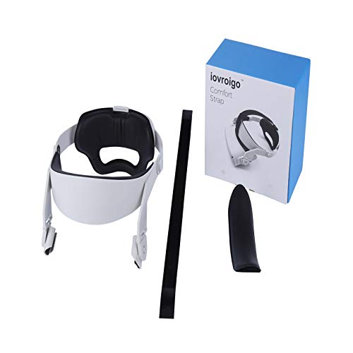 iovroigo Upgrade Adjustable Halo Head Strap, Suitable for Oculus Quest 2 VR Head Straps Increase Supporting Force and Improve Comfort-Virtual Reality Accessories White