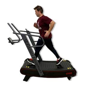 SB Fitness Equipment CT400 Self Generated Curved Commercial Exercise Workout Treadmill with 3 Resistance Levels and Front Digital Display