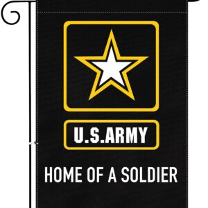 US MILITARY US Army Flag Official Licensed United State American Military Veteran Retire Home of a Soldier Armed Forces Rangers, Double Sided Banner 12.5" x 18" Made USA