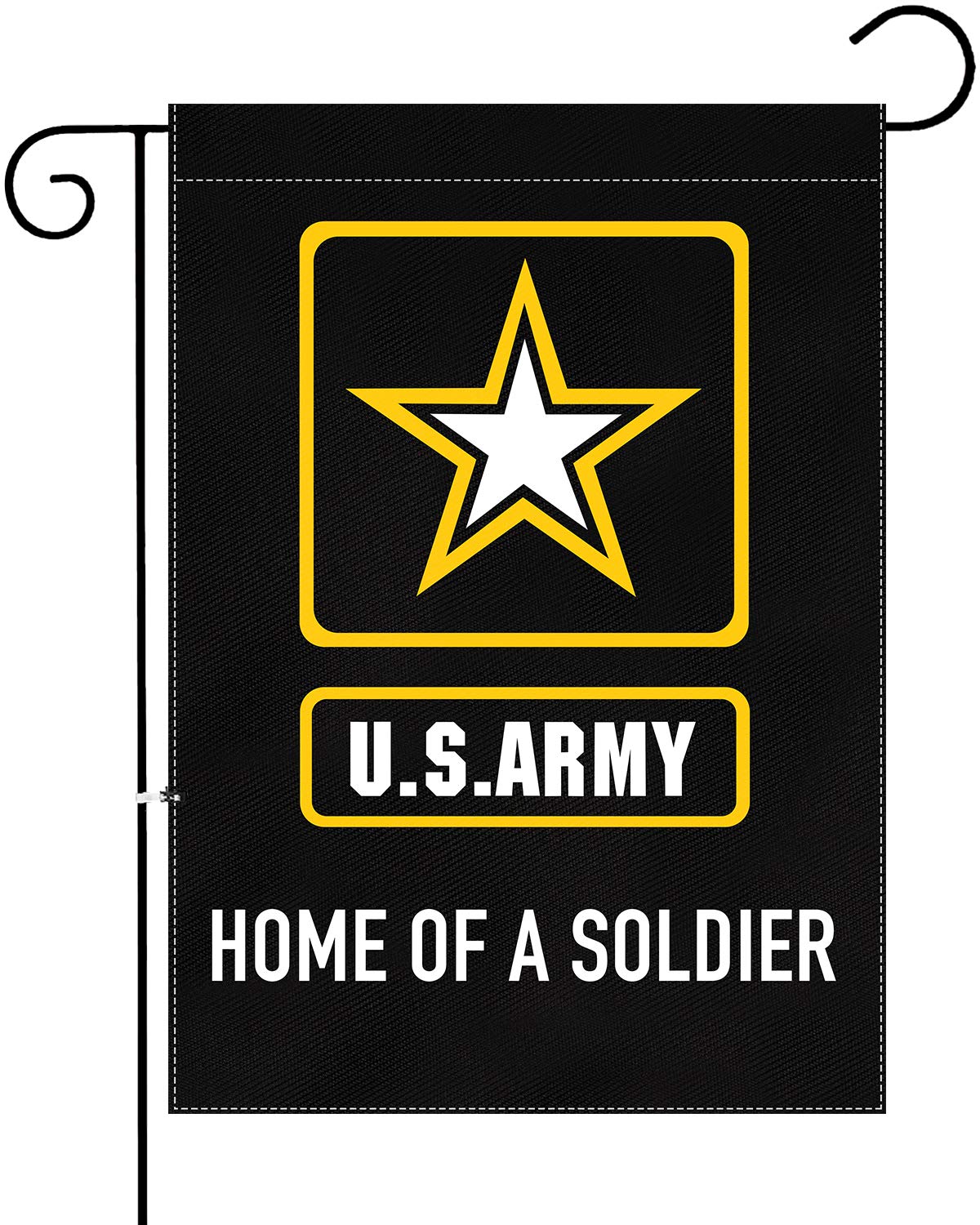 US MILITARY US Army Flag Official Licensed United State American Military Veteran Retire Home of a Soldier Armed Forces Rangers, Double Sided Banner 12.5" x 18" Made USA