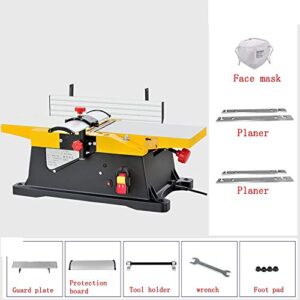 220V Desktop Planer Multifunctional 6 Inch Benchtop Planer, 1800w 12000rpm Electric Benchtop Jointer Table Top for Wood Cutting Woodworking Enthusiast