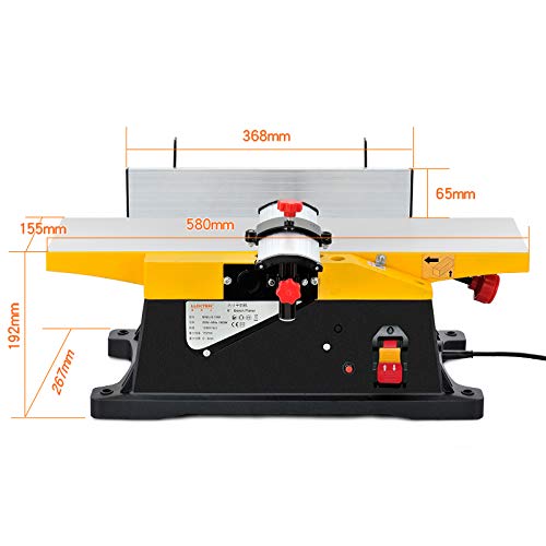 220V Desktop Planer Multifunctional 6 Inch Benchtop Planer, 1800w 12000rpm Electric Benchtop Jointer Table Top for Wood Cutting Woodworking Enthusiast