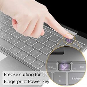 ProElife Keyboard Cover Skin for 2021 2020 Microsoft Surface Laptop Go 12.4" & 2022 Surface Laptop Go 2 12.4 inch with Fingerprint Power Button Ultra Thin TPU Keyboard Protector (Transparent)