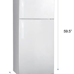 PremiumLevella 12 cu. Ft. Frost Free Top Freezer Refrigerator in White