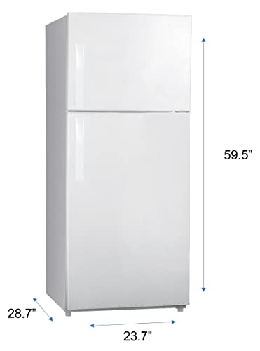 PremiumLevella 12 cu. Ft. Frost Free Top Freezer Refrigerator in White