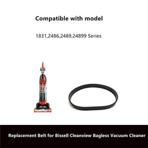 Replacement Belt for Bissell Cleanview Bagless Vacuum Cleaner，Compatible with Model :1831, 2486, 2489, 24899（2 Belt）