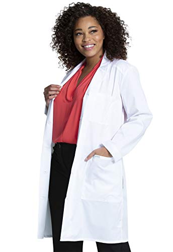 Cherokee Women Scrubs Lab Coat 37" CK421, M, White