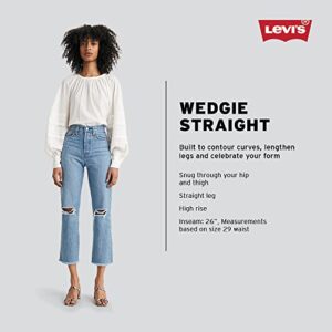 Levi's Women's Wedgie Straight Jeans, Love in The Mist (Waterless), 28