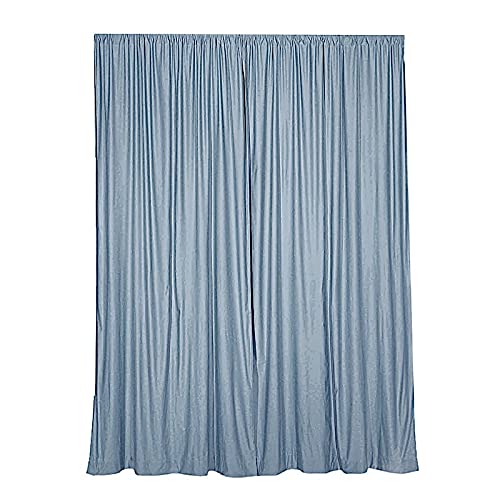 BalsaCircle 10 ft x 10 ft Dusty Blue Polyester Photography Backdrop Drapes Curtains Panels - Wedding Events Decorations Home Party Reception Supplies