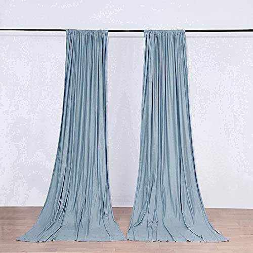 BalsaCircle 10 ft x 10 ft Dusty Blue Polyester Photography Backdrop Drapes Curtains Panels - Wedding Events Decorations Home Party Reception Supplies