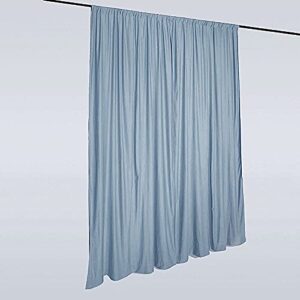 BalsaCircle 10 ft x 10 ft Dusty Blue Polyester Photography Backdrop Drapes Curtains Panels - Wedding Events Decorations Home Party Reception Supplies