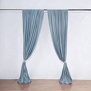 BalsaCircle 10 ft x 10 ft Dusty Blue Polyester Photography Backdrop Drapes Curtains Panels - Wedding Events Decorations Home Party Reception Supplies