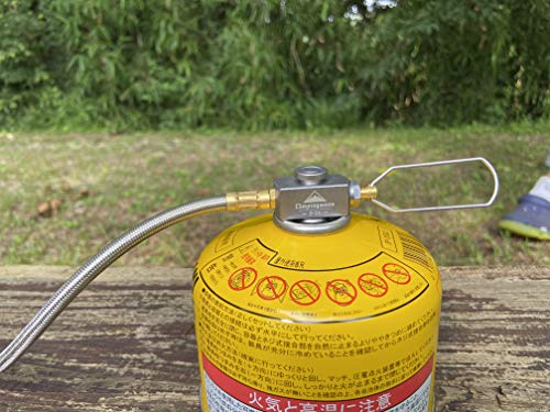 CAMPINGMOON Camping Grill Propane Gas Stove Adapter with Extend Hose(11.8"/30cm), Input: EN417 Lindal Valve Canister, Output: Propane Gas Stove Z29-30