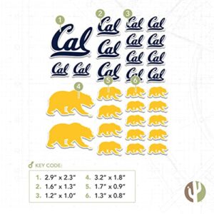 University of California Berkeley Sticker Golden Bears Cal UC Stickers Vinyl Decals Laptop Water Bottle Car Scrapbook T1 (Type 1-1)