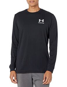 under armour men's new freedom flag long sleeve t-shirt , black (001)/white , large