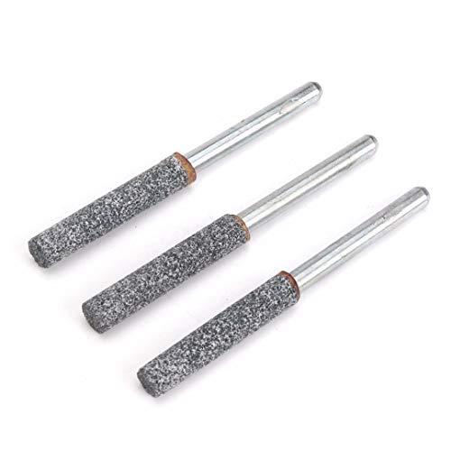 ABST14624 Abrasive 6Pcs/Set 3/16" 4.8mm Diamond Chainsaw Sharpener Burr Stone File Chain Saw Sharpening