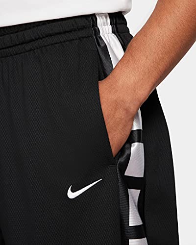 Nike Dri-FIT Elite Stripe Men's Basketball Shorts CV1748-010 (Black/Black/White), X-Large