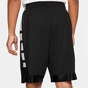 Nike Dri-FIT Elite Stripe Men's Basketball Shorts CV1748-010 (Black/Black/White), X-Large