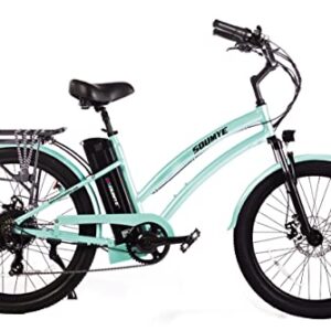 Soumye 48V500W13Ah 26" Step-Thru Beach Cruiser Electric Bicycle City E-Bike Mountain Bike (Step-Thru Green)…