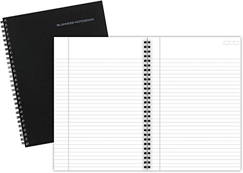 Cambridge Limited Notebook, 6 Pack Black Notebook, Legal Ruled, Professional Business Notebook, 80 Sheets, Spiral Wirebound Office Journal & Notebook For Quicknotes, Meeting for Women & Men, CAM10-402