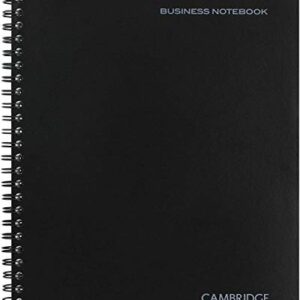 Cambridge Limited Notebook, 6 Pack Black Notebook, Legal Ruled, Professional Business Notebook, 80 Sheets, Spiral Wirebound Office Journal & Notebook For Quicknotes, Meeting for Women & Men, CAM10-402