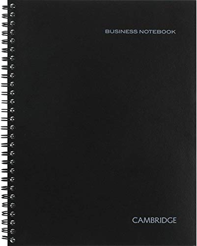 Cambridge Limited Notebook, 6 Pack Black Notebook, Legal Ruled, Professional Business Notebook, 80 Sheets, Spiral Wirebound Office Journal & Notebook For Quicknotes, Meeting for Women & Men, CAM10-402