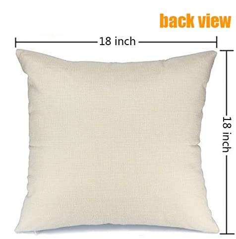 Decorative Linen Throw Pillow Cover Cushion Case Grain Wind Rural Design Summer with Farm Land Landscape Harvest Village Old Windmill Parks Outdoor Farmhouse Pillowcase for Car Couch 16x16 Inch