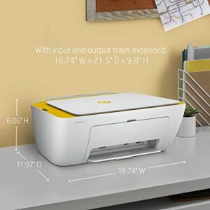 HP DeskJet 2732 Wireless All-in-One Compact Color Inkjet Printer - Instant Ink Ready, Marigold 5AR85A (Renewed)