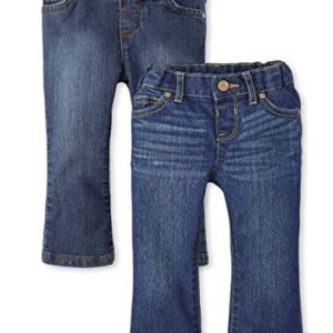 The Children's Place,baby-girls,And Toddler Girls Basic Bootcut Jeans,Indigo Stone/Victory Blue Wash 2 Pack,3T