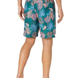 Amazon Essentials Men's 9" Quick-Dry Swim Trunk, Coral Orange, Large