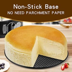 isheTao Cake Pan Set for Baking, Non-Stick Springform Pans Set of 4 (4, 7, 9 10inches), Round Cake Pans,Cheesecake Pan, Leak-Proof Cake Pans with Removable Bottom