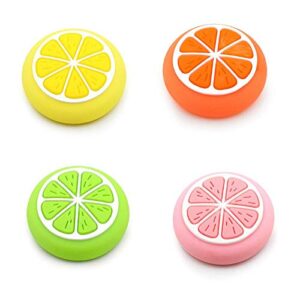 lemon joystick thumb grips cover stick thumbstick caps for nintendo switch ns nitendo switch lite ns joycon 4pcs (4 color)