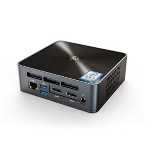 beelink new 8th generation intel 4 cores 8 threads i5-8259u processor(up to 3.8ghz), mini pc with 16g ddr4 ram/500gb nvme m.2 ssd, support 4k dual hdmi display,wifi5,bt5.0, 4*usb 3.0